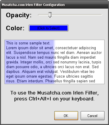 Musatcha.com / Irlen Filter - Software based Irlen filter for your computer